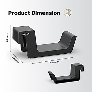 NexiGo PS5 Headphone Holder, [Minimalist Design] Mini Headphone Hanger with Supporting Bar, for Sony PlayStation 5 Gaming Headset, Black