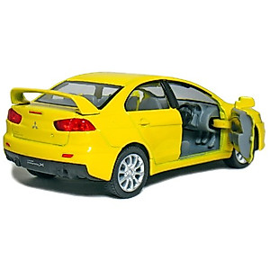 5 2008 Mitsubishi Lancer Evolution X 1:36 Scale (Yellow) by Kinsmart