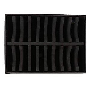 Fityle 20 Slots Bracelet Bangle Holder Jewelry Display Storage Showcase Box Tray - Black