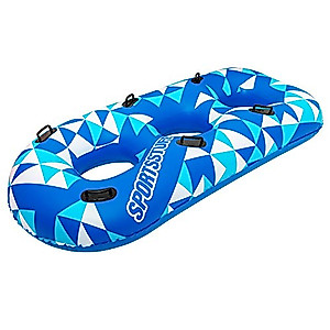 SportsStuff Kaleidoslope 3 - Inflatable 1-3 Person Snow Tube, Black, 98"x48"