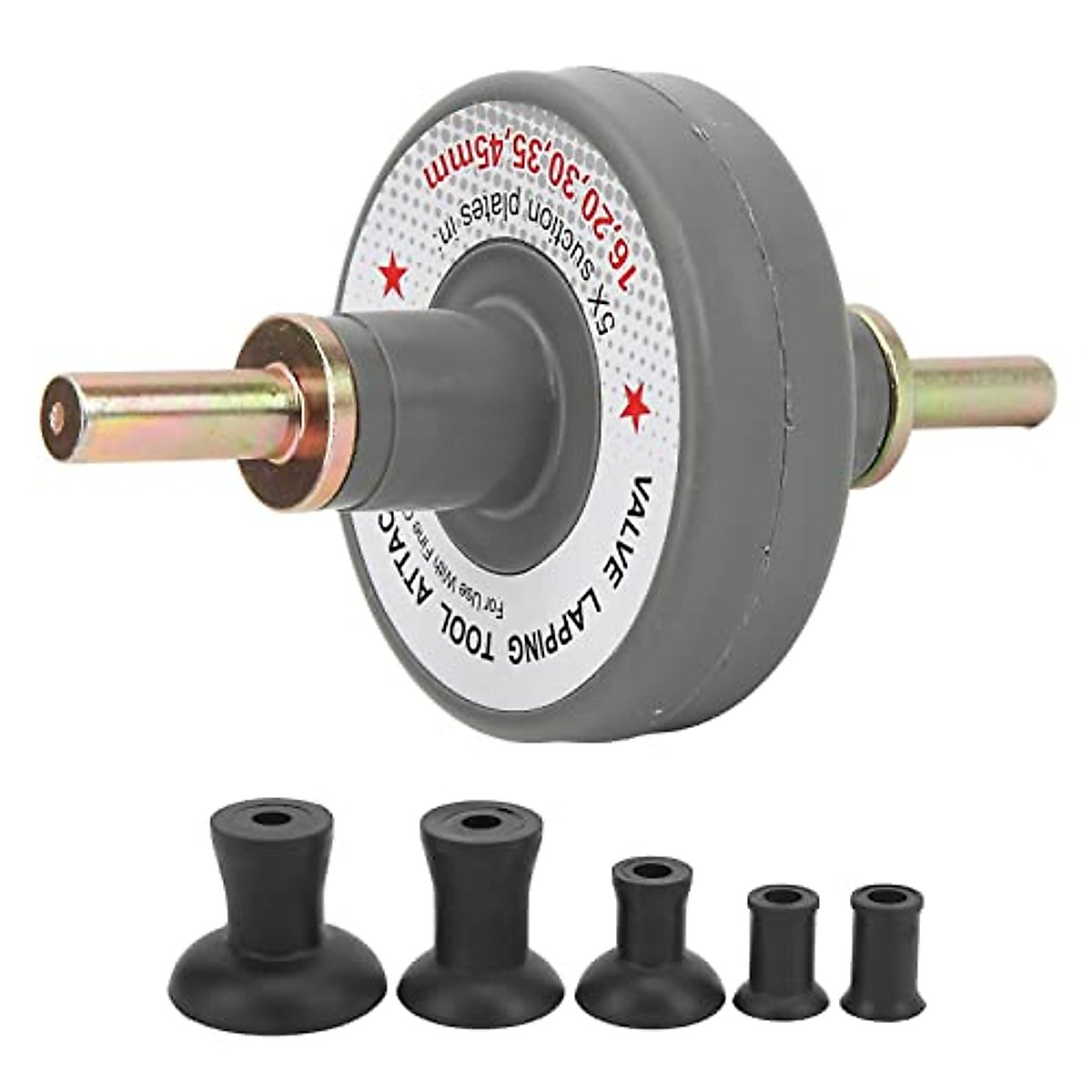 Valve Lapping Tool Attachment, Valve Lapping Tool Kit with 5 Suction Plates, 1000rpm to 1250rpm Working Speed, Labor Saving Small Engine Valve Lapper Kit for Automotive, Motorcycle, ATV