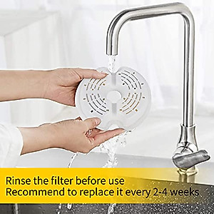 MyfatBOSS Cat Water Fountain Filter, 8 Pack Pet Fountain Filter Replacement for 84oz/2.5L Stainless Steel Cat Water Fountain 2L Colorful LED Pet Cat Dog Water Dispenser