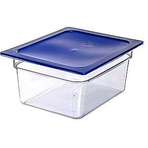 Carlisle FoodService Products 10222B07 Polycarbonate Half-Size Food Pan, 7.7 qt. Capacity, 12-3/4 x 10-3/8 x 6", Clear (Case of 6)