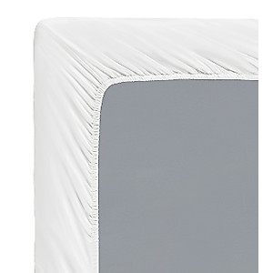 ELINEN 100% Supima Cotton Sheets 600 Thread Count,Bed Sheet Set King Size Sheets 4 Pieces,Soft & Silk Sateen Weave, Fits Mattress Up to 18",Deep Pocket, Breathable & Fade Resistant(White,King)