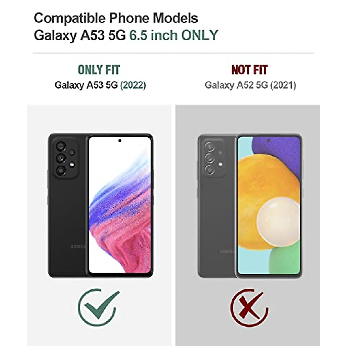 Poetic Revolution Case for Samsung Galaxy A53 5G (2022), Built-in Screen Protector Work with Fingerprint ID, Full Body Rugged Shockproof Protective Cover Case with Kickstand, Black