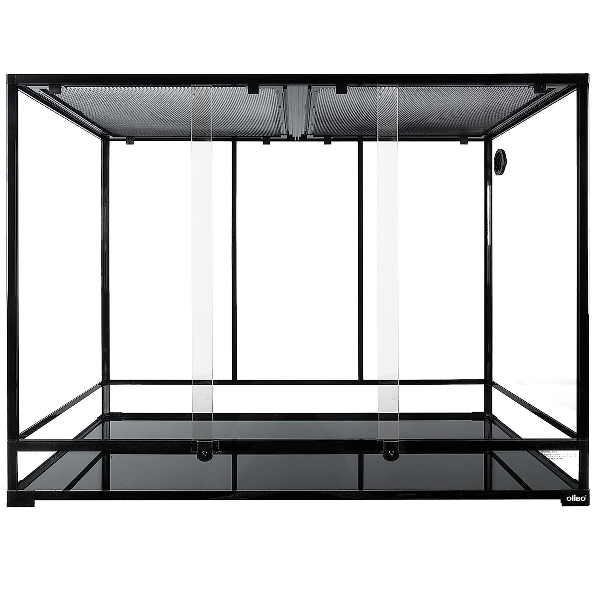 OIIBO 180 Gallon Large Glass Reptile Terrarium, 48" x 24" x 36" Tall & Wide Reptile Tank Front Opening Terrarium Tank with Double Sliding Door Top Screen Ventilation Reptile Habitat