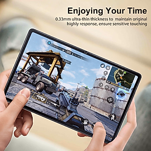 SPARIN 2 Pack Screen Protector for Samsung Galaxy Tab S9 FE 5G (10.9 inch) & Galaxy Tab S9/ S8/ S7 (11 inch), Tempered Glass Compatible with S Pen, Anti-Scratches