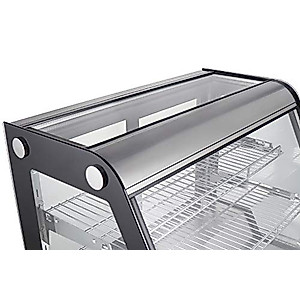 KoolMore - CDC-4C-BK 27" Commercial Countertop Refrigerator Display Case Merchandiser with LED Lighting - 4.6 cu. ft, Black and Stainless Steel (858154008300)