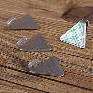 MXY Wall Hook Mini Stainless Steel Brushed Self Adhesive Bathroom Towel Single Hooks Wall Mounted 4 Units Pack Each Can Withstand Within 18 Ounces