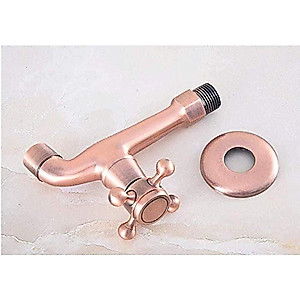 NZDY Faucet Antique Red Outdoor Garden Water Tap/Mop Pool Faucet/Laundry Sink Cold Water Tap