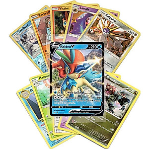 Pokémon Cards - 50 Card Assorted Lot with Guaranteed V Pokemon