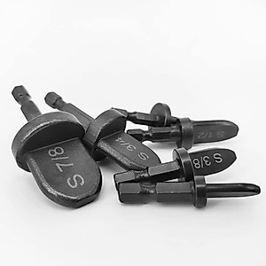 Hymnorq HVAC Tube Swaging Tool 6PC Drill Bit Set, Copper Pipe Expander Bit for Air Conditioner Repairing, Include 7/8 3/4 5/8 1/2 3/8 and 1/4, Hex Shank for Impact Drill and Power Drill