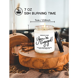Engagement Gifts Candle, Engagement Gifts for Couple, Vanilla Natural Soy Wax Candle, Wedding Gifts, Fiancee Gift for Women, Future Mrs and Bride to Be