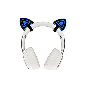 SplashNColor Cat Ear Headphone Super Cute Add Ons Attachment | Cat Ears Headphone Accessories for Gaming or Wireless Bluetooth Headset | Adjustable Straps - Universal Fit