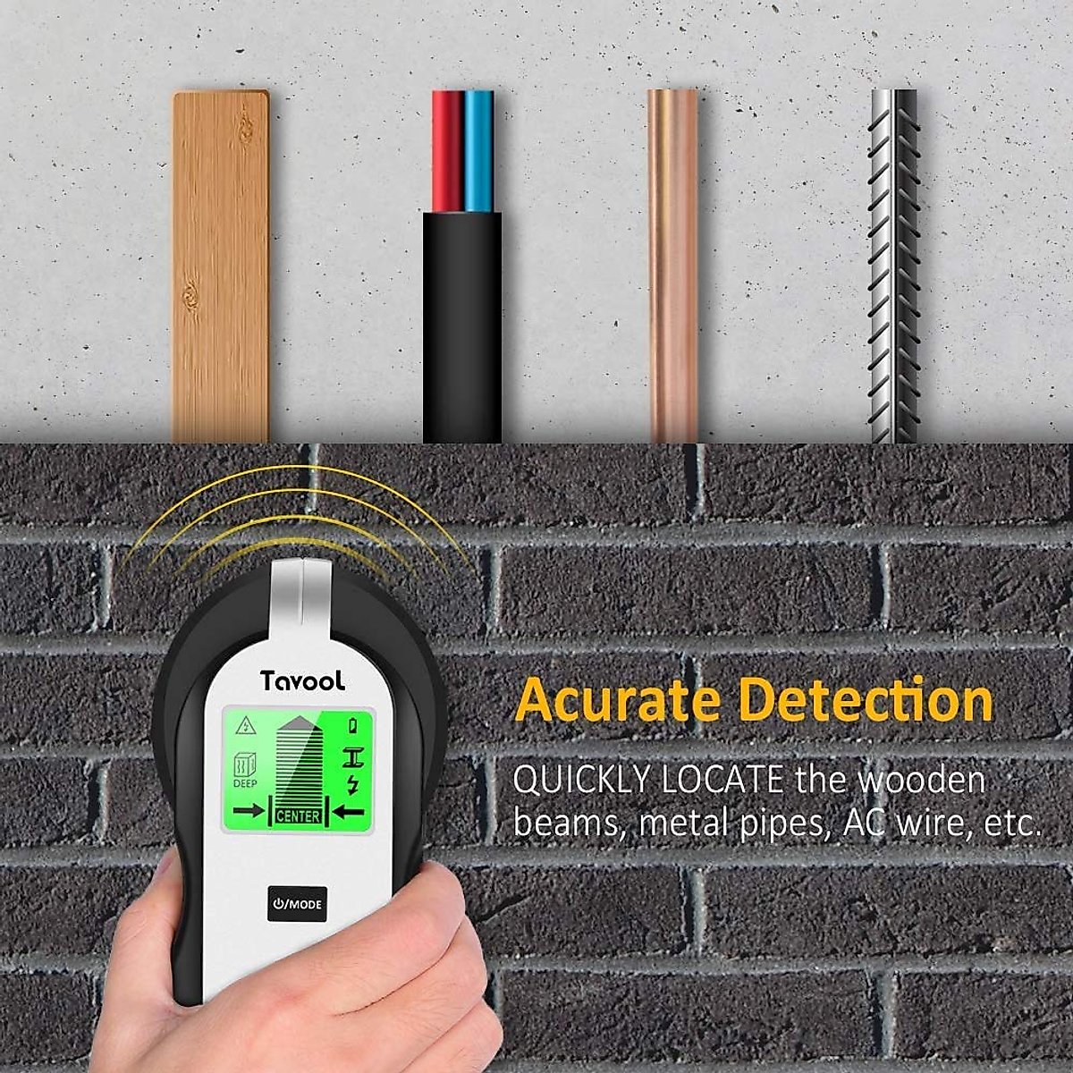 Stud Finder Sensor Wall Scanner - 4 in 1 Electronic Stud Sensor Beam Finders Wall Detector Center Finding with LCD Display for Wood AC Wire Metal Studs Joist Detection