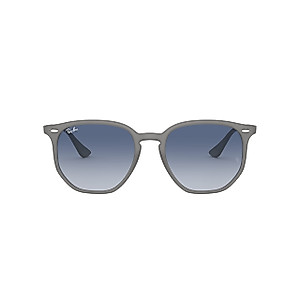 Ray-Ban RB4306 Hexagonal Sunglasses, Opal Grey/Light Grey Gradient Dark Blue, 54 mm