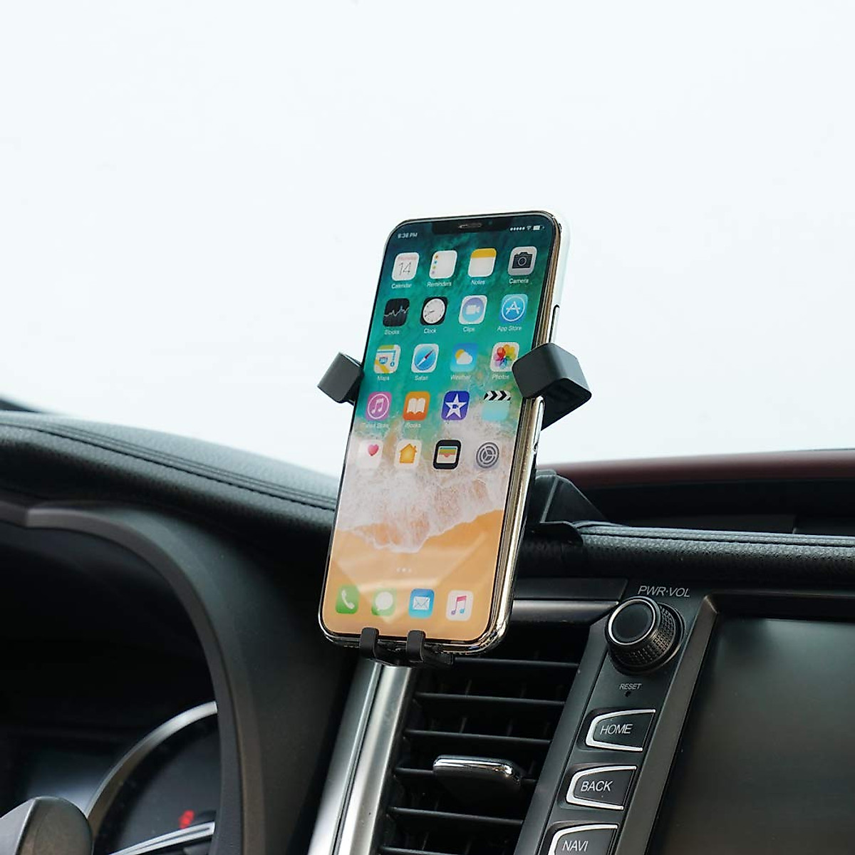 BEERTE Phone Holder fit for Toyota Highlander 2018 2019 Adjustable Air Vent Car Dashboard Cell Phone Mount,Carbon Fiber Pattern Phone Mount fit for Any inches Smartphone