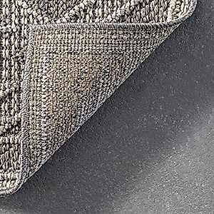 nuLOOM Theresa Textured Southwestern Area Rug, 8' 10" x 12', Grey