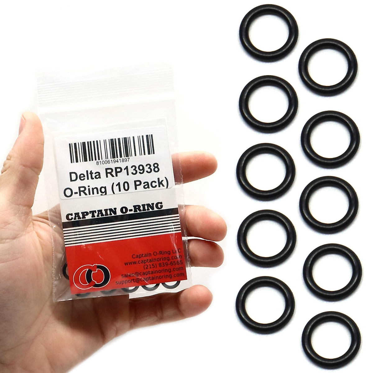 Captain O-Ring – Replacement RP13938 / 13938 O-Rings for Delta Faucets (10 Pack)