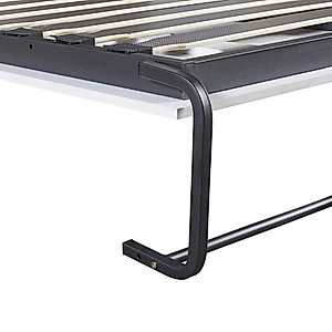 Hlcodca Murphy Bed, Full Size Murphy Bed Wall Bed with Storage Cabinet, Double -Layer Storage Rack, Double -Layer Drawer, Hide A Bed On A Cabinet, Space Saving