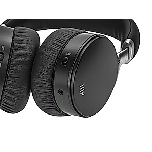 Monoprice Bluetooth Headphones with Active Noise Cancelling, 20H Playback/Talk Time, with The AAC, SBC, Qualcomm aptX, and Qualcomm aptX Low Latency Audio codecs,Black