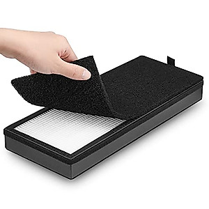 True HEPA Replacement Filter for VEVA 8000 Elite Pro Series Air Purifier, 2 HEPA Filters & 8 Premium Activated Carbon Pre Filters (2+ Year Supply) for Complete Tower Air Cleaner Home & Office