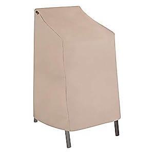 MODERN LEISURE® Chalet Stackable/High Back Bar Chair Cover, 27" L x 27" W x 49" H, Beige
