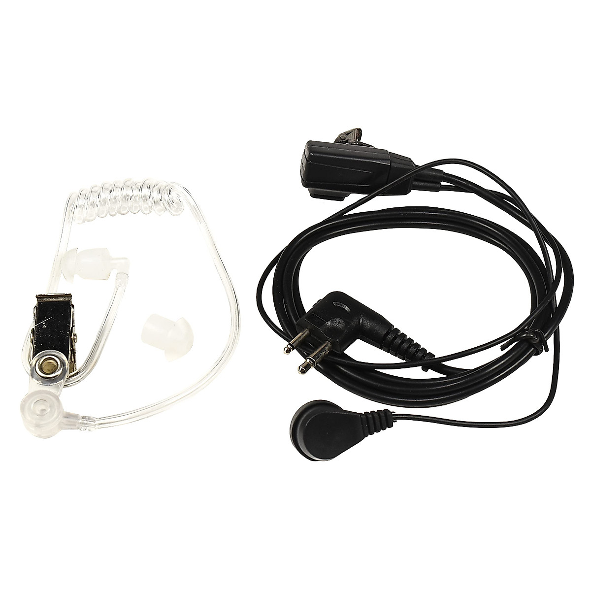 HQRP 2-Pin Headset with Earpiece & Microphone Compatible with Motorola RDV-5100, RDV-2020, RDU-2020, RDU-2080D, RDU-4100, RDU-4160D, RDV-2080D, RDV-5100 + HQRP Sun Meter