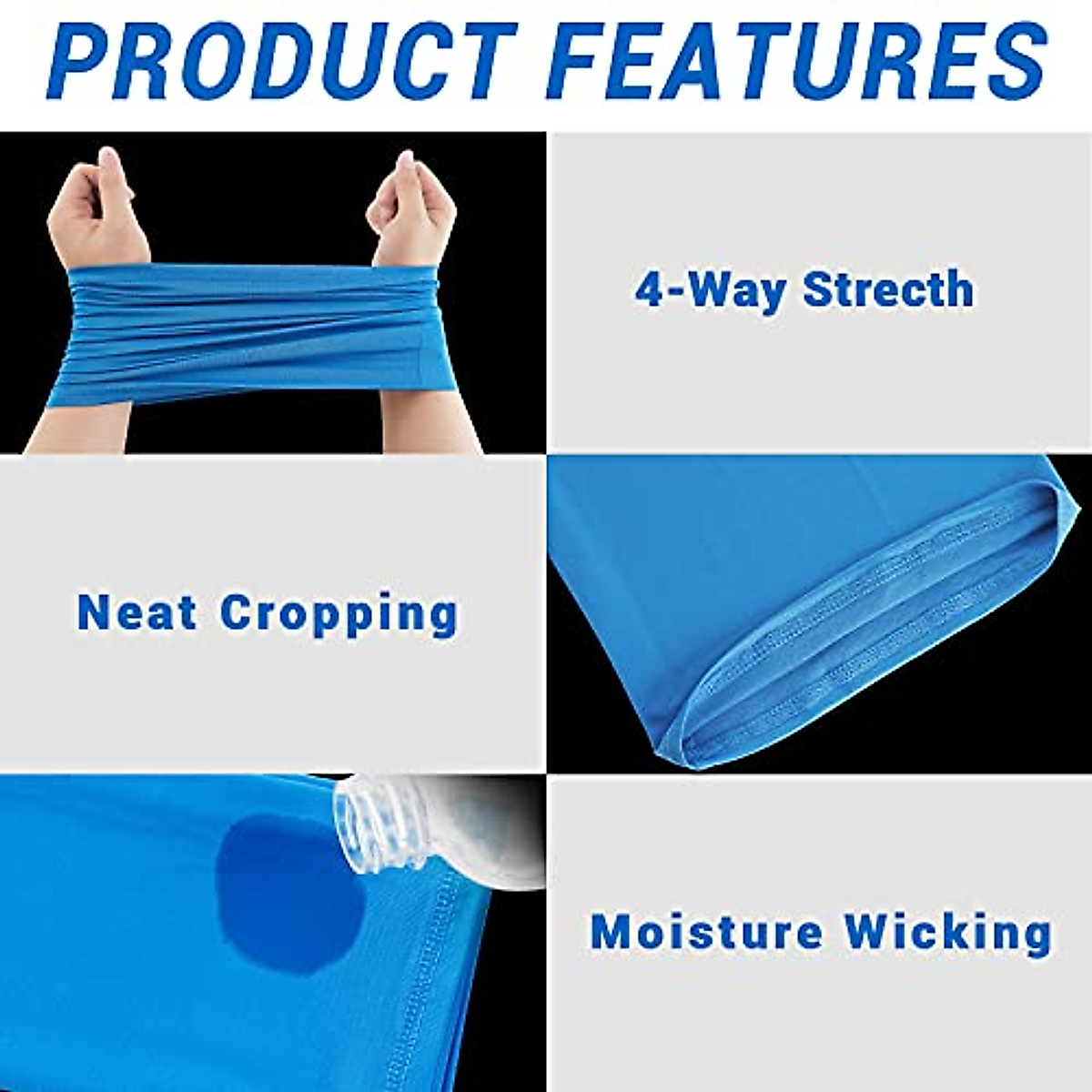 6Pcs Neck Gaiter Cycling Scarf Magic Headband for Men Women, Face Cover Bandana Dust Sun Wind Protection Headwear Balaclava for Yoga Hiking Fishing Motorcycling Camping Sailing
