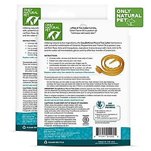 Only Natural Pet EasyDefense Flea & Tick Cat Collar - Feline Flea Collars Flea and Tick Control - Pet Flea Care That Protects up to 4 Months - for Cats (2 Pack)