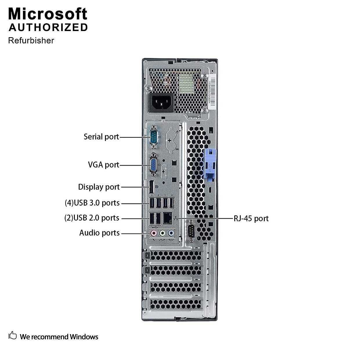 Lenovo ThinkCentre M82 Small Form Factor Desktop PC, Intel Core i5-3570 3.4GHz, 8GB DDR3 RAM, 256GB SSD, Win-10 Pro x64 (Renewed)