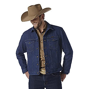 Wrangler mens Cowboy Cut Western Unlined Denim Jacket outerwear, Denim, Large US