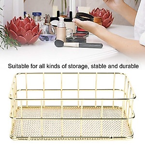 QANYEGN Storage Basket, ld Desktop Metal Storage Basket, Iron Grid Storage Tray, Net Basket Storage Bins for Home(Small Size)
