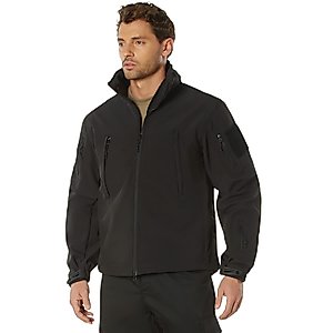 Rothco Conceal-Ops Carry Soft Shell Jacket (US, Alpha, Large, Regular, Regular, Black)