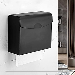 GKMJKI Wall-Mounted Paper Towel Dispenser Dual Dispensing Paper Holder Metal Kitchen Tissue Dispenser Bathroom