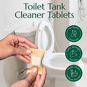 CLEANOMIC - Toilet Tank Cleaner Tablets (4 Pack) - Toilet Tablets for Tank, Toilet Cleaner Tablets, Toilet Cleaner Refill Pads, Toilet Bowl Cleaners, Household Toilet Cleaners