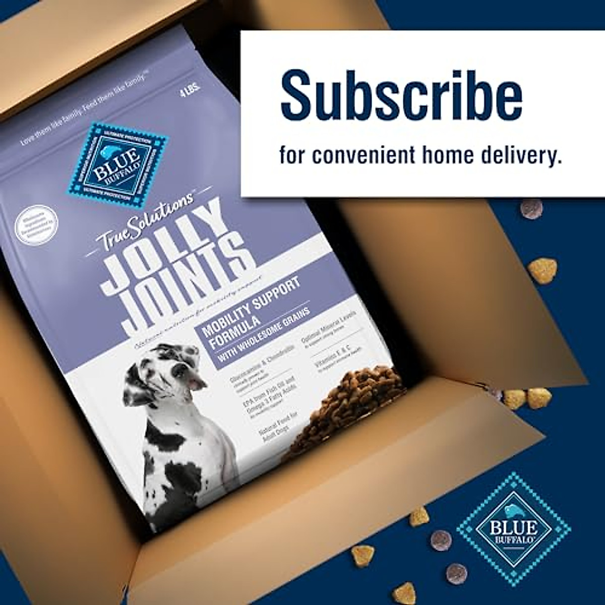 Blue Buffalo True Solutions Jolly Joints Mobility Care Natural Dry Food for Adult Dogs, Chicken, 11-lb. Bag