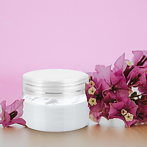 Loretoy 36 Pack 4 OZ Plastic Jars with Lids, BPA Free, Reusable, Refillable Transparent Cosmetic Containers for Bath Salts, Cosmetics, Powders, Beauty Product and Small Accessories - White