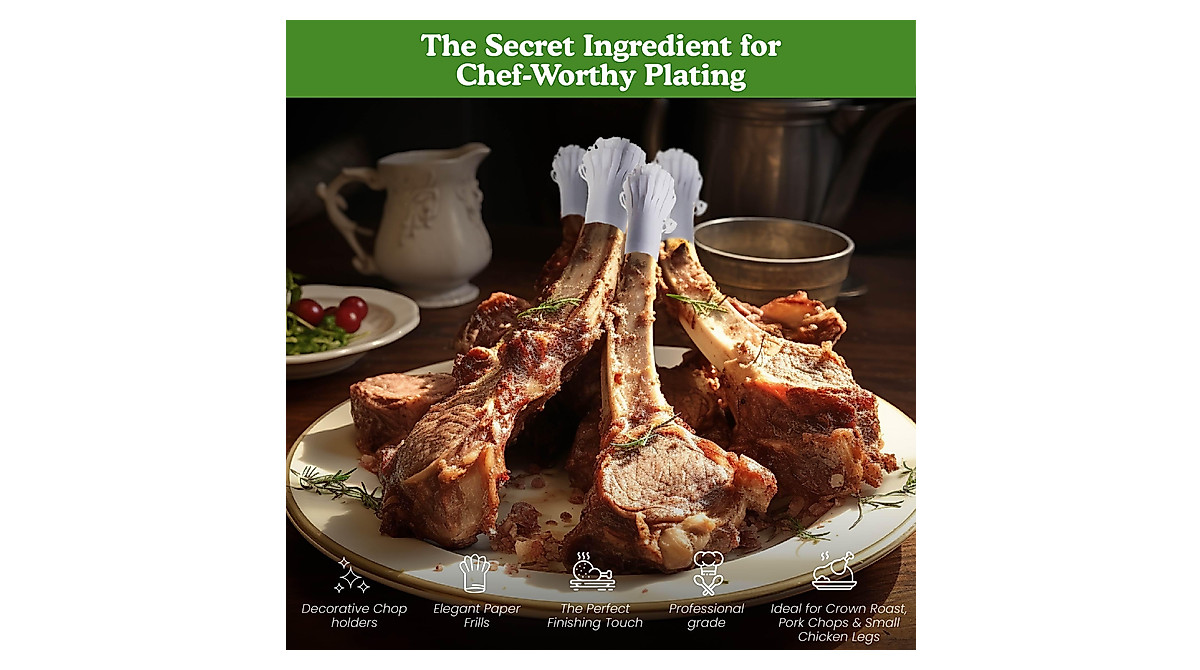 Elegant Paper Frills for Gourmet Presentation