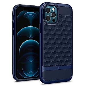 Caseology Parallax Compatible with iPhone 12 Pro Case Compatible with iPhone 12 Case (2020) - Midnight Blue