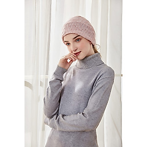 Fashion Beanies Chemo Caps Cancer Headwear Skull Cap Knitted hat Scarf for Womens Mens (4pack-b)