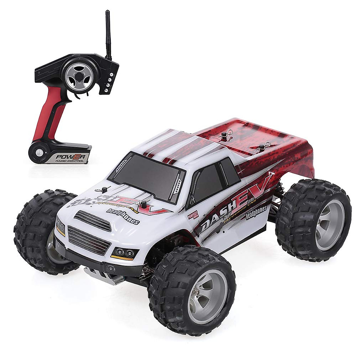 WLtoys A979B RC Car, 1/18 Scale Remote Contro Car, 4WD 70KM/h High Speed RC Truck, 2.4GHz All Terrain Off Road RC Crawler RTR for Kids and Adults
