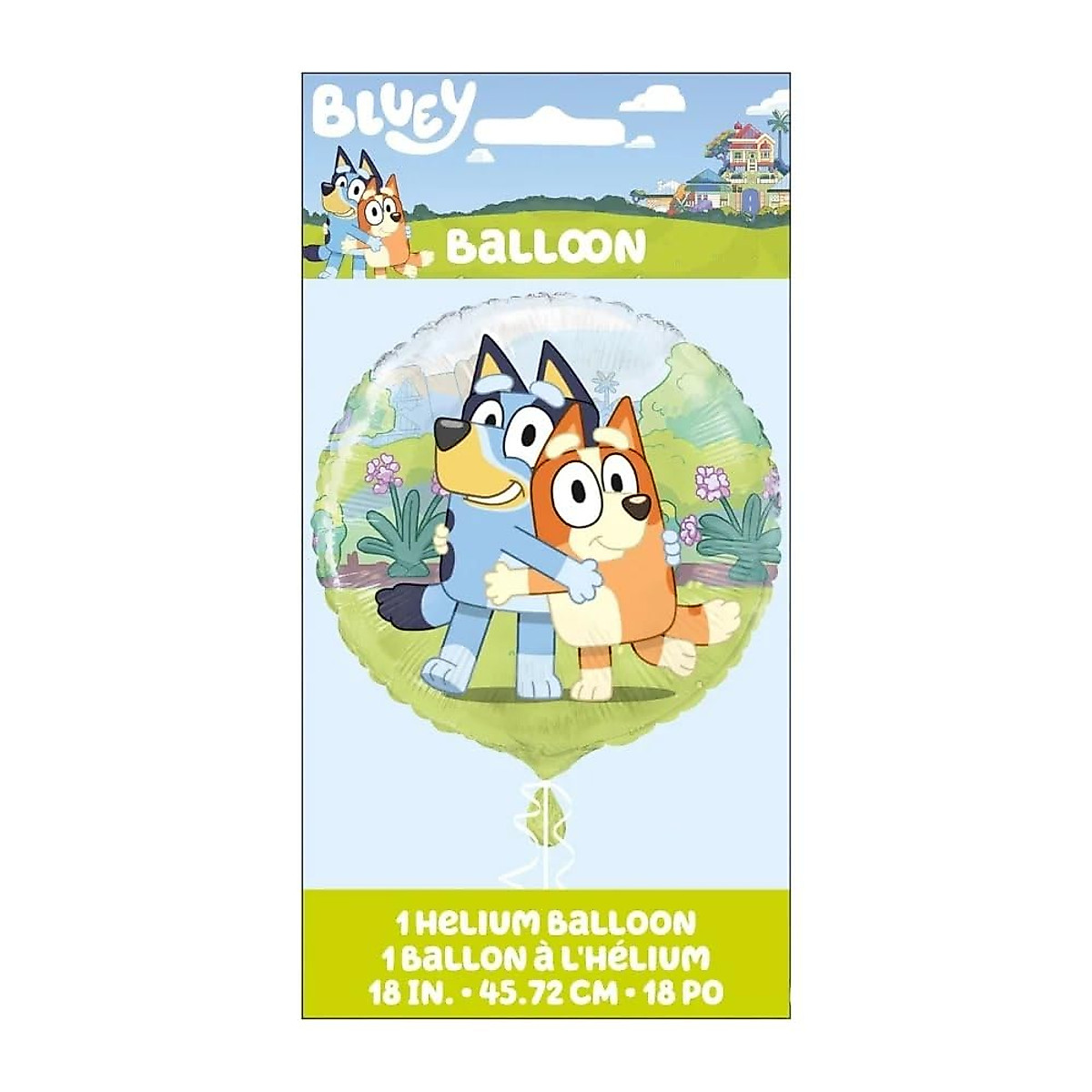Bluey Round Multicolor Foil Balloon - 18" | Premium Quality & Reusable - Perfect for Celebrations & Kids Parties (1 Count Pack)