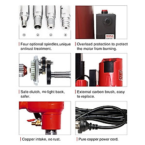 ATO Core Drill Machine, 3200W 110V Core Drill Rig, Concrete Diamond Core Drilling Machine, Wet Dry Concrete Brick Block Drilling Machine (Maximum Coring Diameter: 6.5"/165MM)