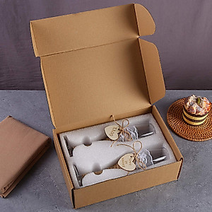 TANG SONG Set of 2 Wood Heart Style Elegant Wedding Champagne Glass Set for Parties Weddings Birthdays Anniversaries