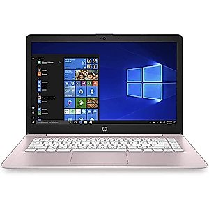 HP 2022 Stream 14" HD Thin and Light Laptop, Intel Celeron N4000 Processor, 4GB RAM, 64GB eMMC, HDMI, Webcam, WiFi, Bluetooth, 1 Year Office 365, Windows 11 S, Rose Pink, IFT 32GB USB Drive