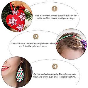 Floral Bedsheets 20pcs Christmas Patchwork Fabric Christmas Cotton Fabric Bundles Quilting Fabric Fat Quarters Precut Fabric Scraps for Xmas Sewing Crafting 15 * 15cm Quilted Sheets