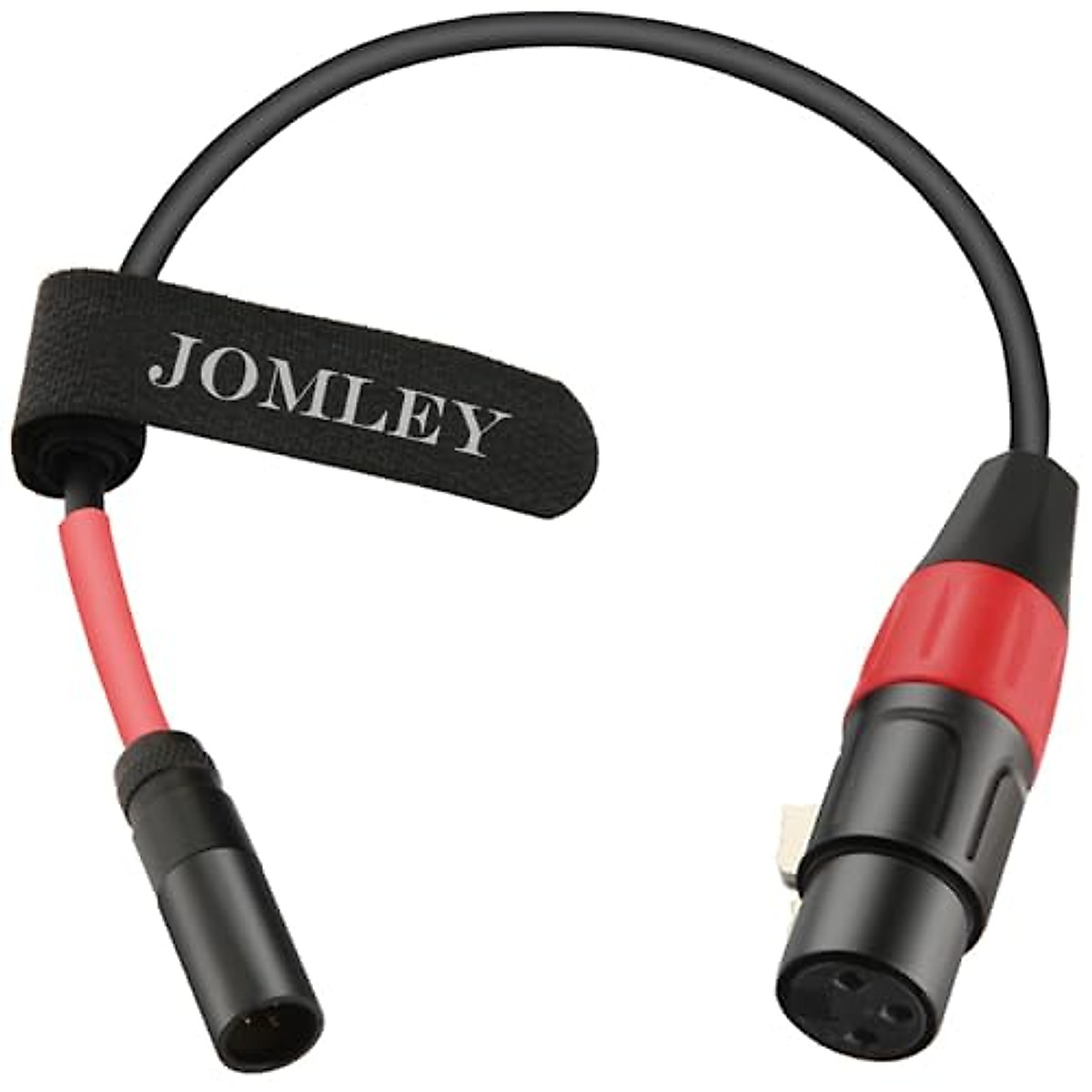 JOMLEY Mini XLR to XLR Cable,XLR Female to Mini XLR Male Microphone Audio Cable for Blackmagic Pocket 4K Camera Video Assist 4K - 1ft
