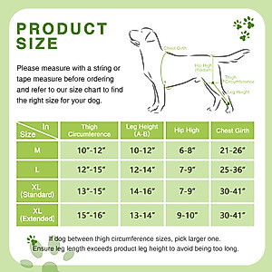 Furtent Dog Knee Brace for Torn ACL Hind Leg - Keeps Joints Warm and Stable, Upgraded Adjustable Leg Support, Dogs Rear Leg Wrap Harness Set for Leg Wound Care and Lick Prevention