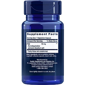 Life Extension PQQ Caps with PQQ 10 mg, 30 Vcaps (2 Pack)